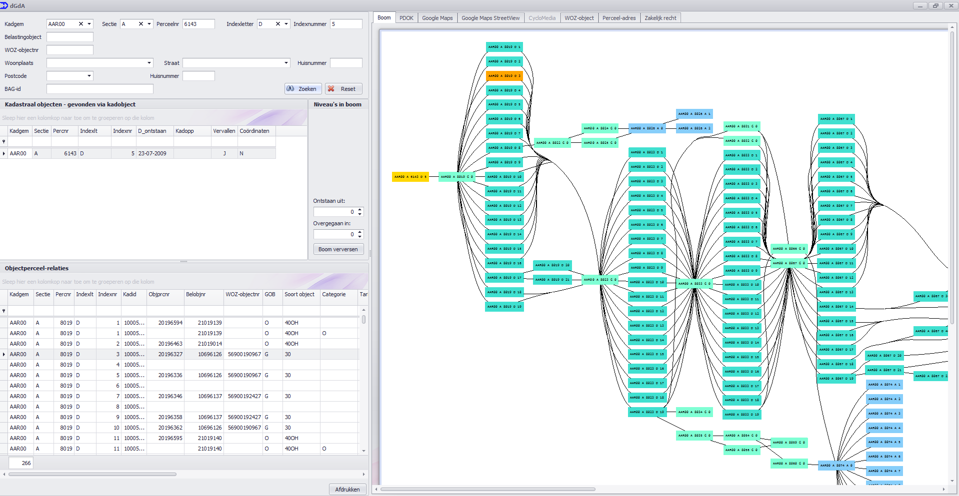 Raadplegen WOZ-object bij kadastraal object – Prodoc